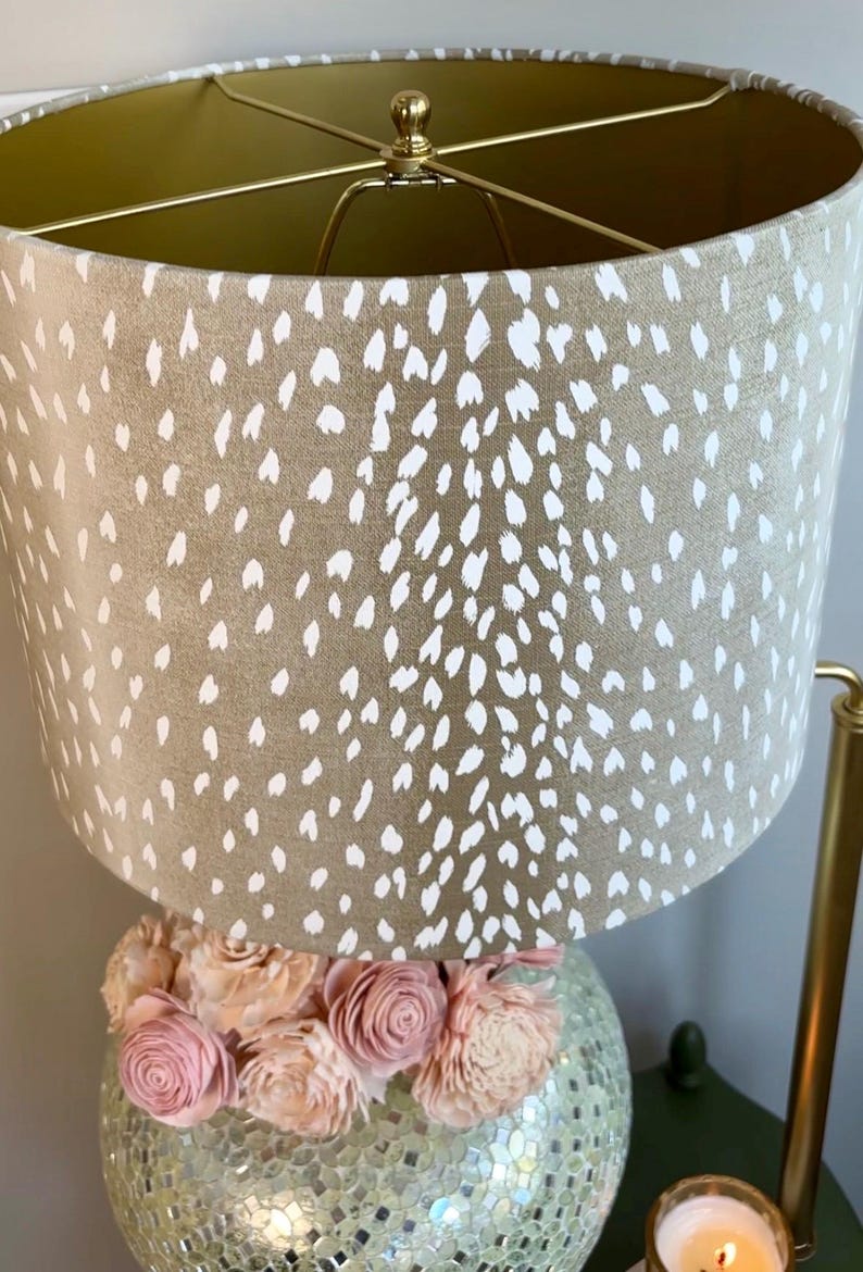 Drum Lampshade Animal Print Fawn Deer (lampshade Only) for Floor or ...