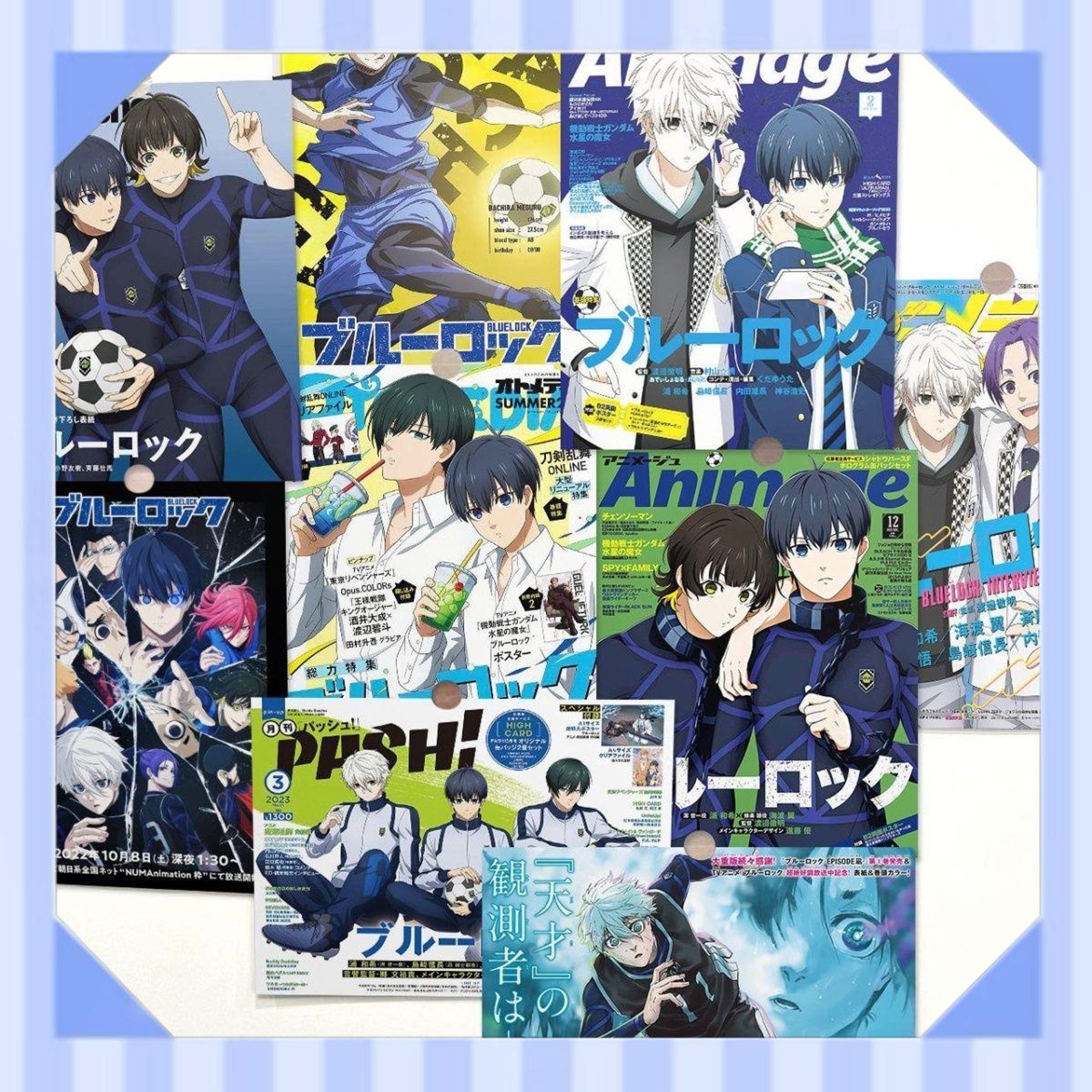 Blue Lock Poster Set - 20pcs A4 Anime Wall Art Sticker Room Decor ...