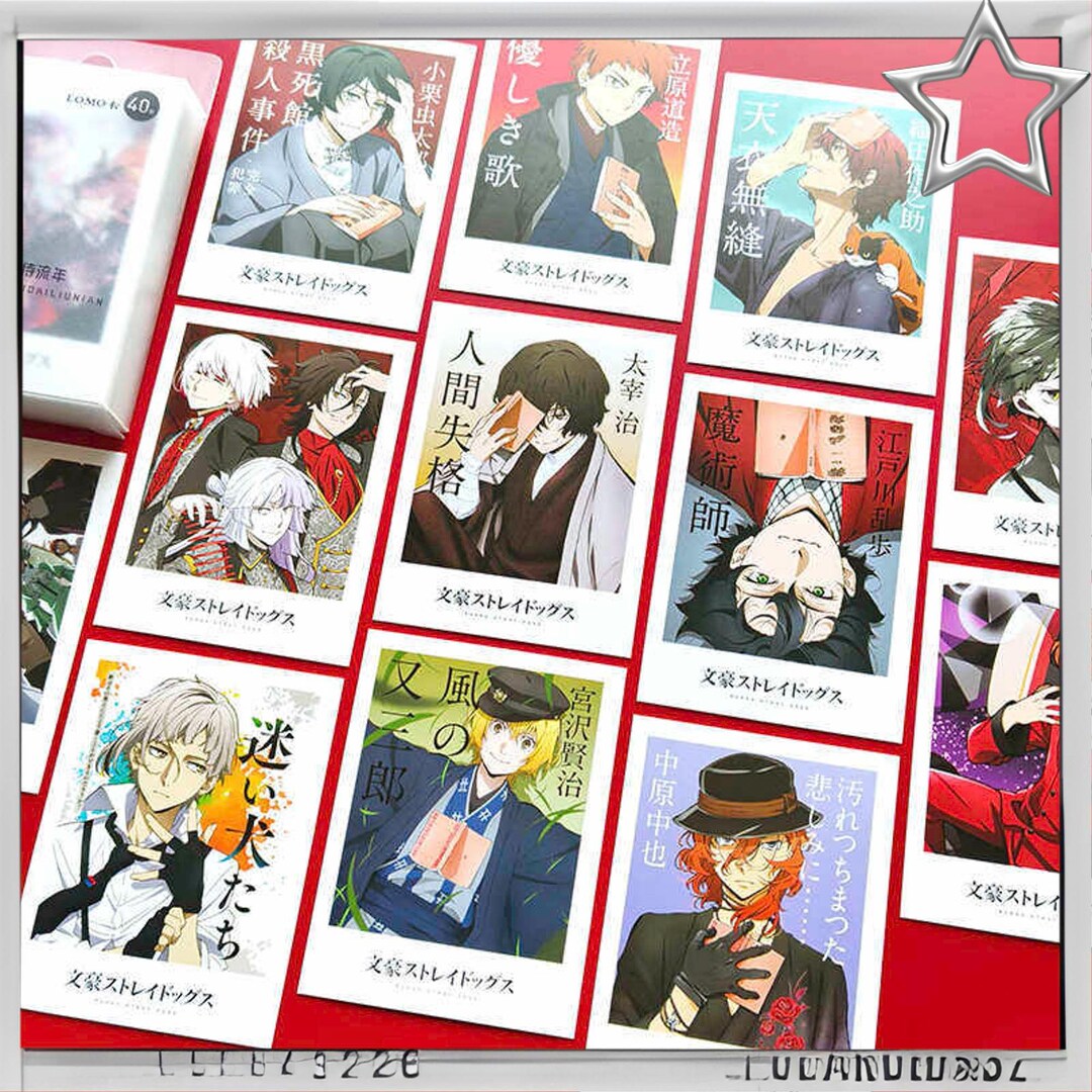 Bungo Stray Dogs Atsushi Dazai LOMO Card Edogawa Ranpo Chuuya 40pcs Fan ...