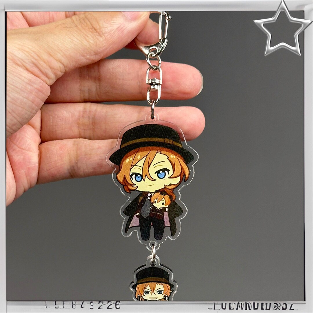 Bungo Stray Dogs Fanmade Keychain - 5.5cm Double-sided Acrylic Ita Bag ...