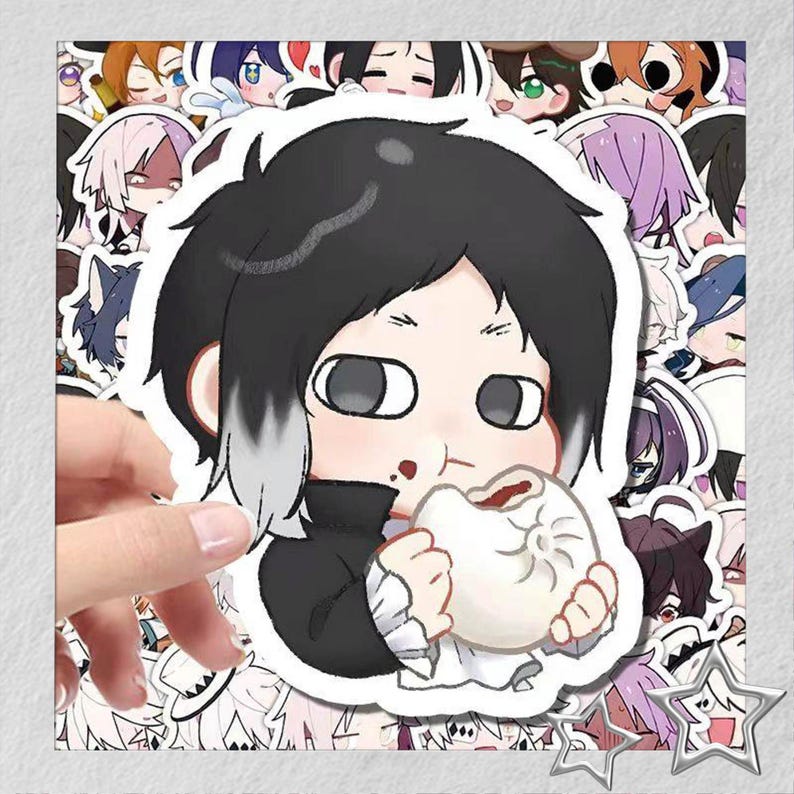 Bungo Stray Dogs 60-piece Sticker Set, Chibi Dazai and Chuuya, Fan-made ...