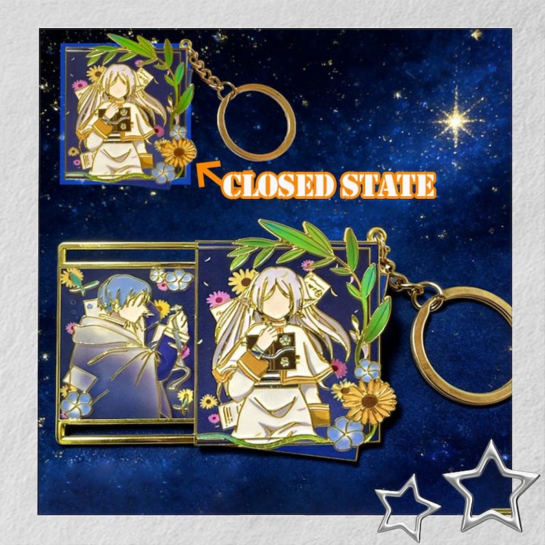 Frieren: Beyond Journey's End Metal Keychain | Push-pull Frieren/himmel ...