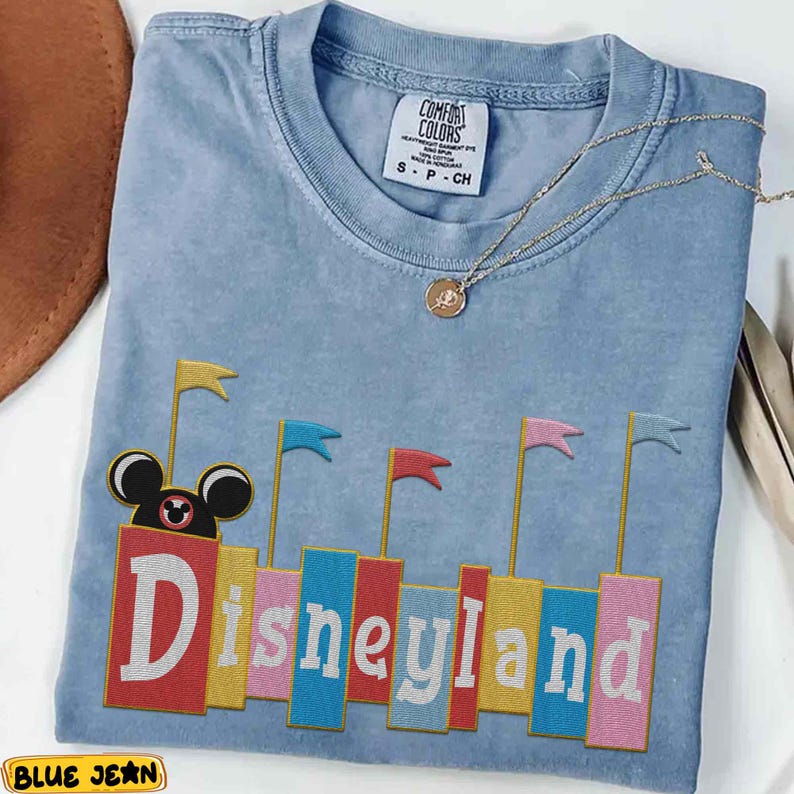 Embroidered Disneyland Comfort Colors Sweatshirt, Cute Disneyland Trip ...
