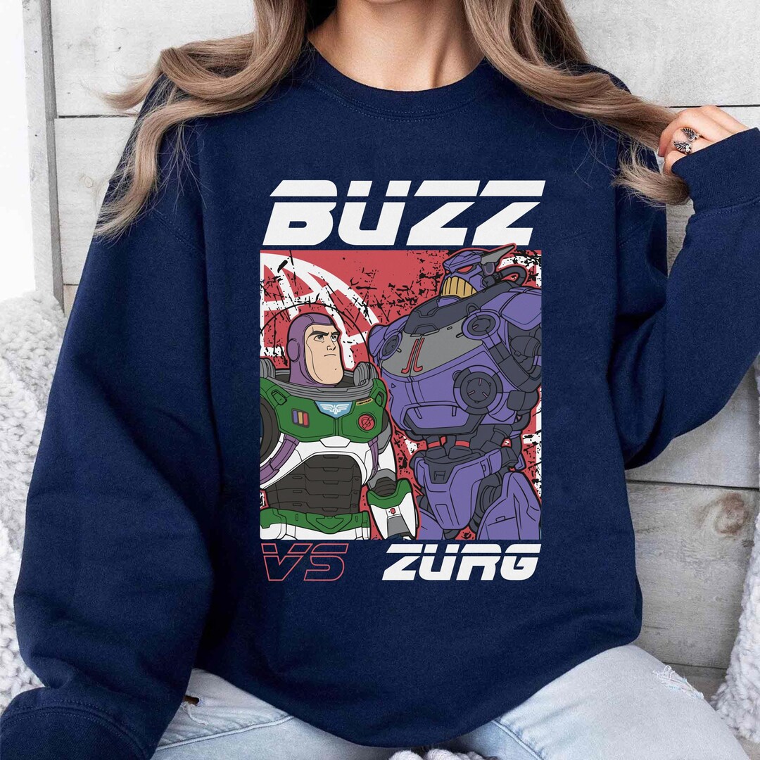 Vintage Buzz Vs Zurg Portrait Poster T-shirt, Buzz Lightyear Toy Story ...