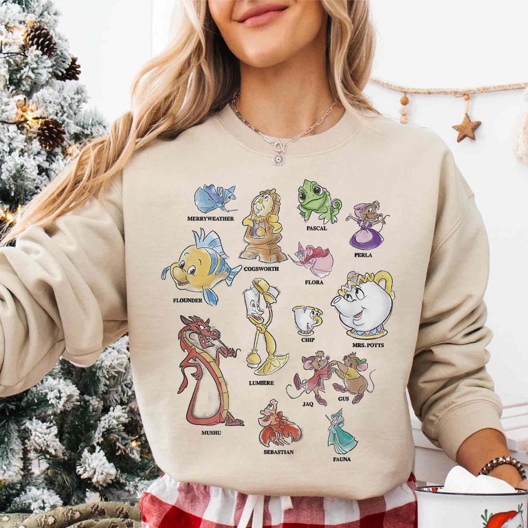 Disney Princesses Sidekick Identification Chart T-shirt, Pascal ...