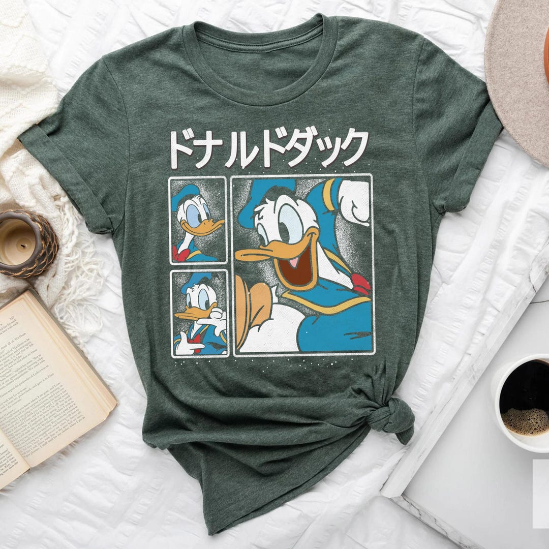 Vintage Disney Japanese Donald Duck Portrait T-shirt, Funny Donald Duck ...