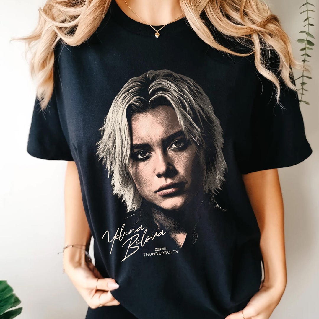 Marvel Thunderbolts Yelena Belova Shirt, Black Widow Yelena Big Face ...