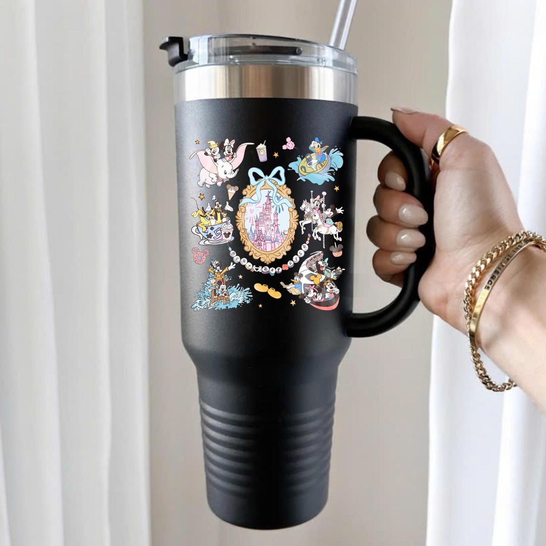 Vintage Disney Coquette Castle Tumbler , Mickey & Friends Ride Cup ...