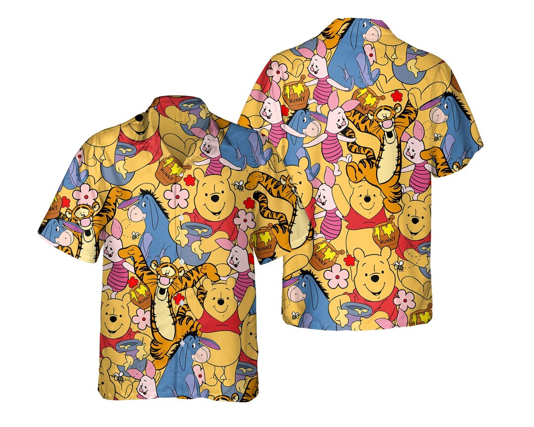 Winnie the Pooh Honey Hawaii Shirt, Disney Pooh Piglet Eeyore Tigger ...