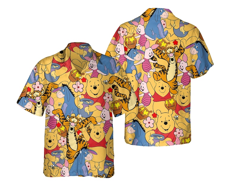 Winnie the Pooh Honey Hawaii Shirt, Disney Pooh Piglet Eeyore Tigger ...