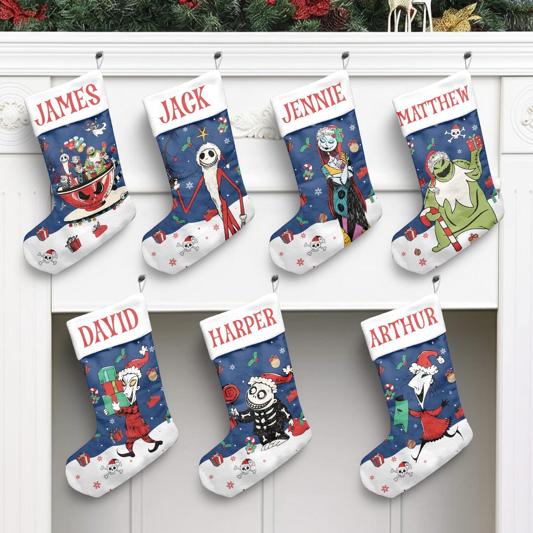 Custom the Nightmare Before Christmas Group Christmas Stocking, Jack ...