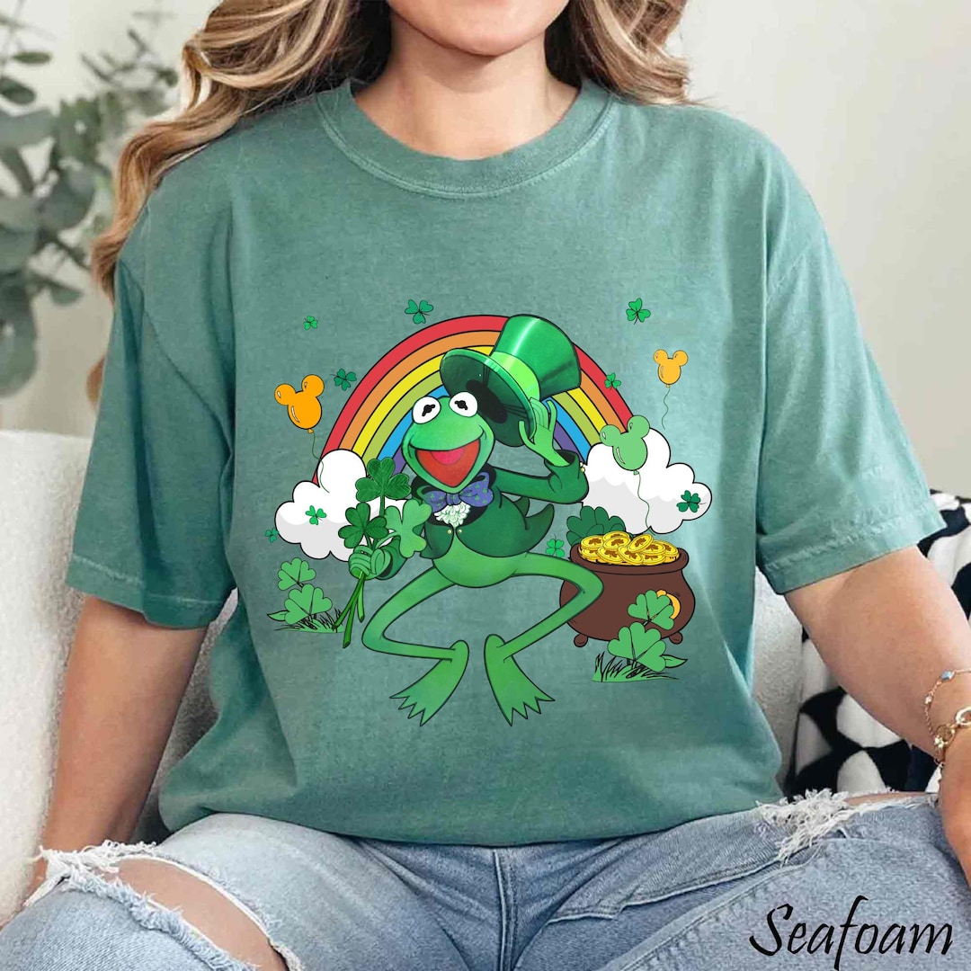 Kermit the Frog Shamrock T-shirt, the Muppets Irish Shirt, Happy St ...