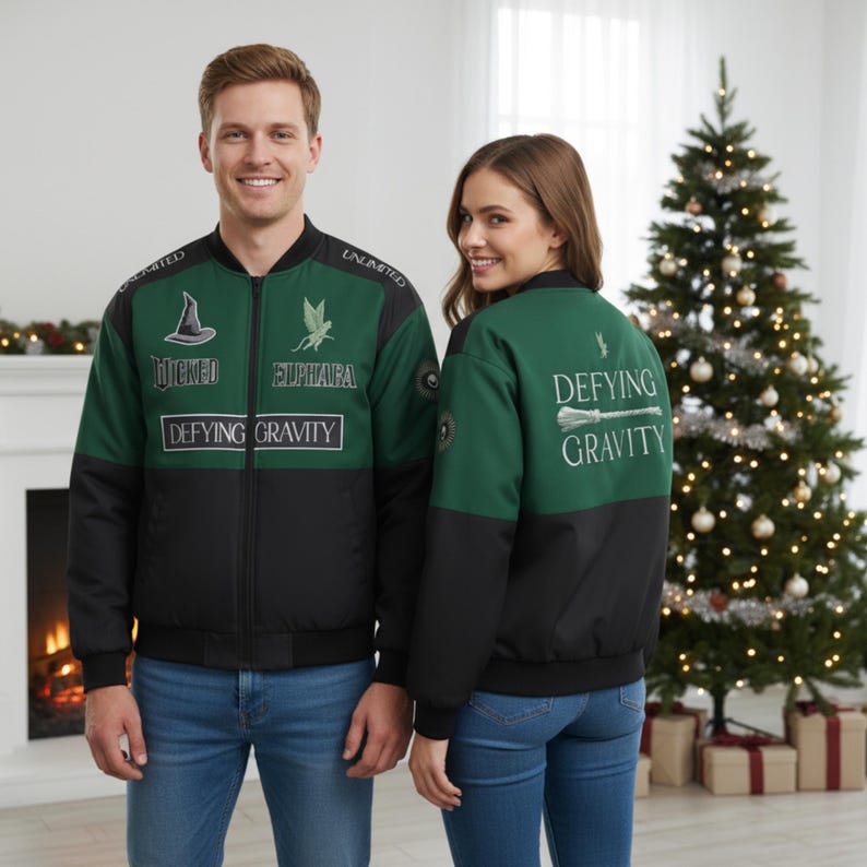 Wicked Elphaba Defying Gravity Bomber Jacket, Wicked Inspired ...