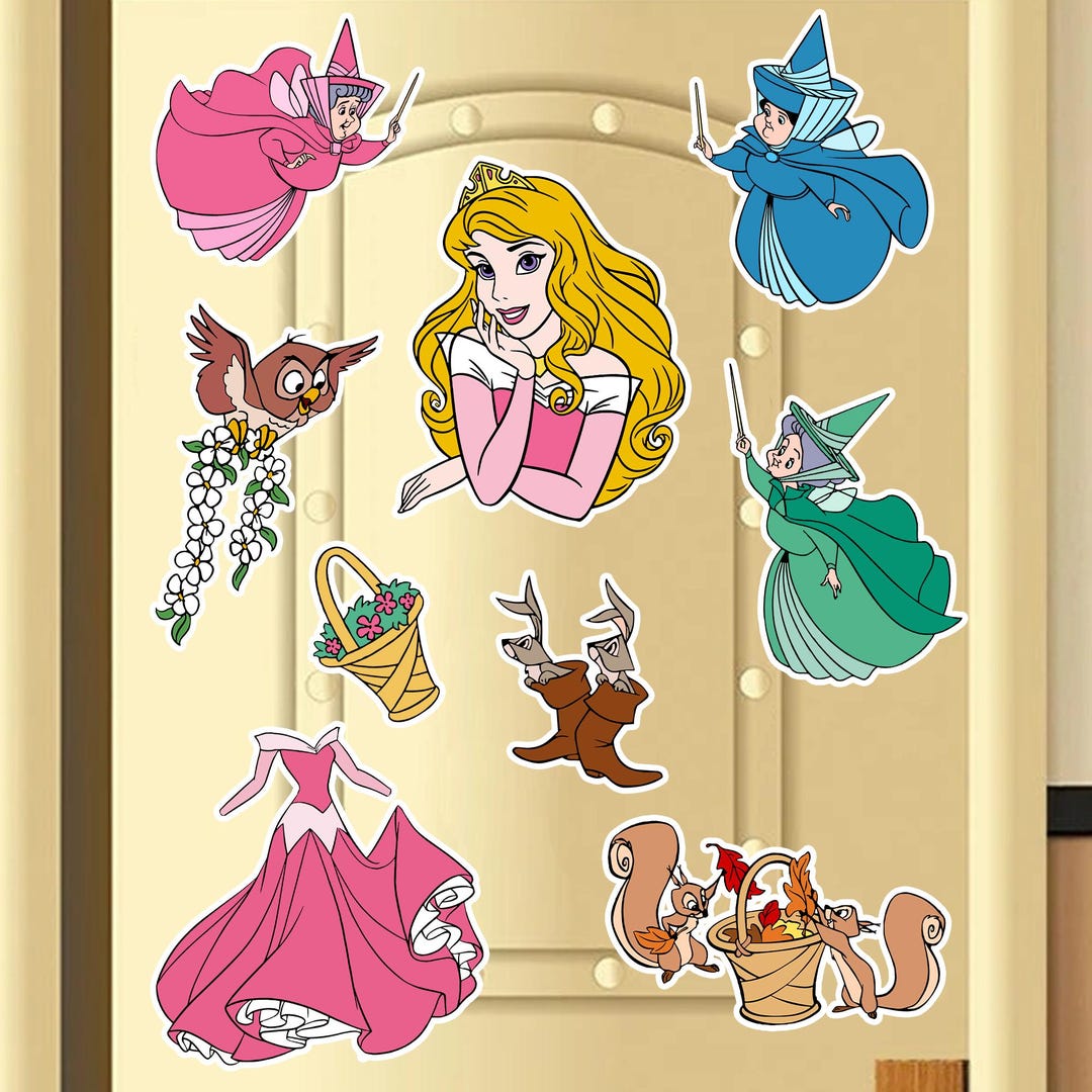 Disney Vintage the Sleeping Beauty Vinyl Magnet, Aurora Princess Decor ...