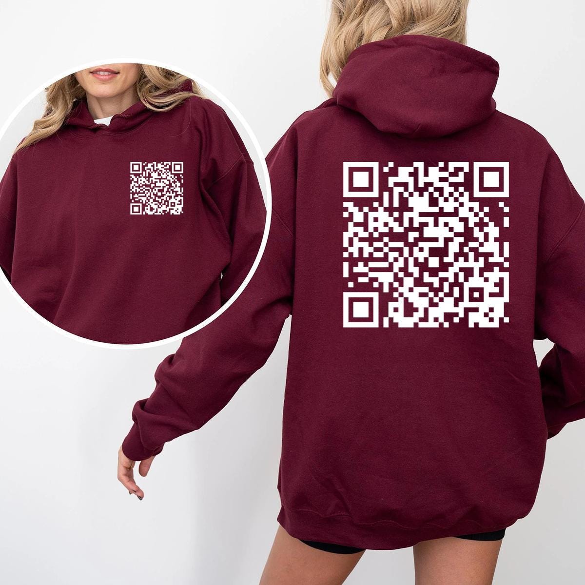 QR Code F.U Hoodie, Funny Gift, QR Code Sweater/ Tshirt. Gift for All ...