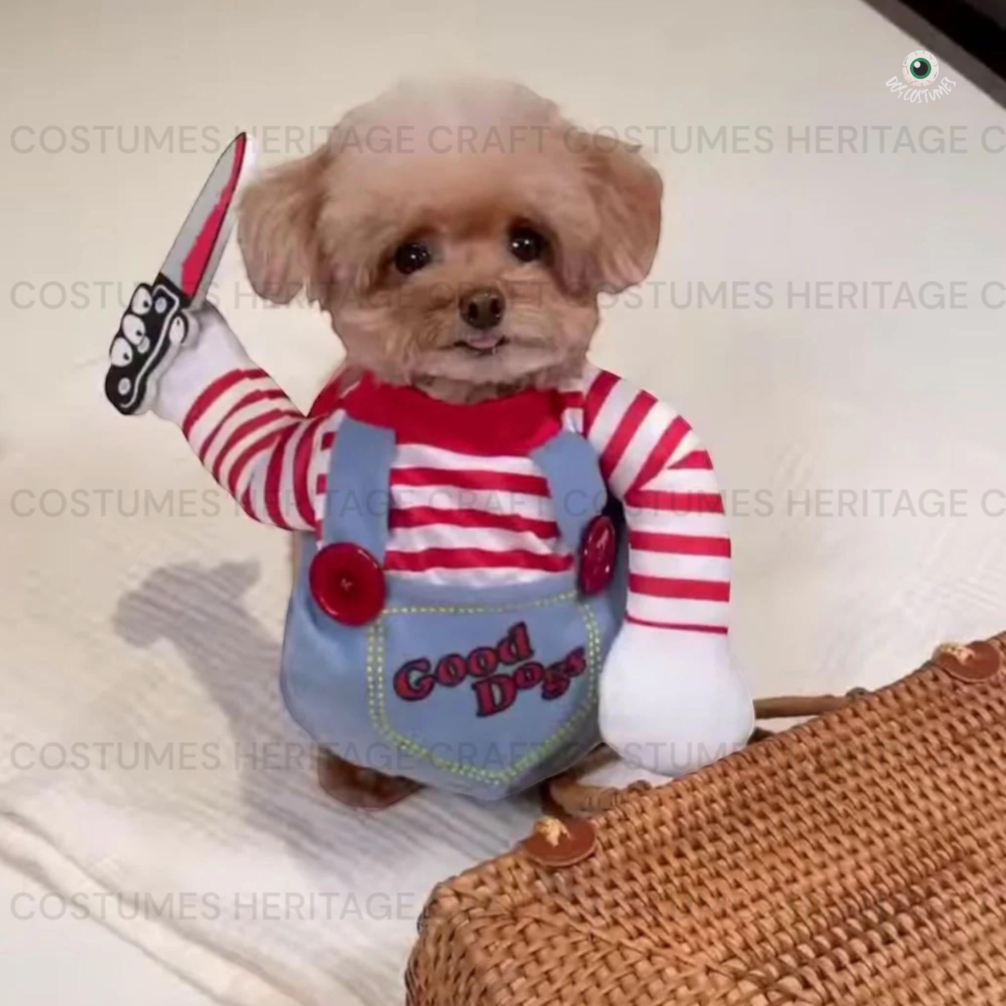 Chucky Dog Costume, Chucky Costume for Dog, Halloween Chucky Dog ...