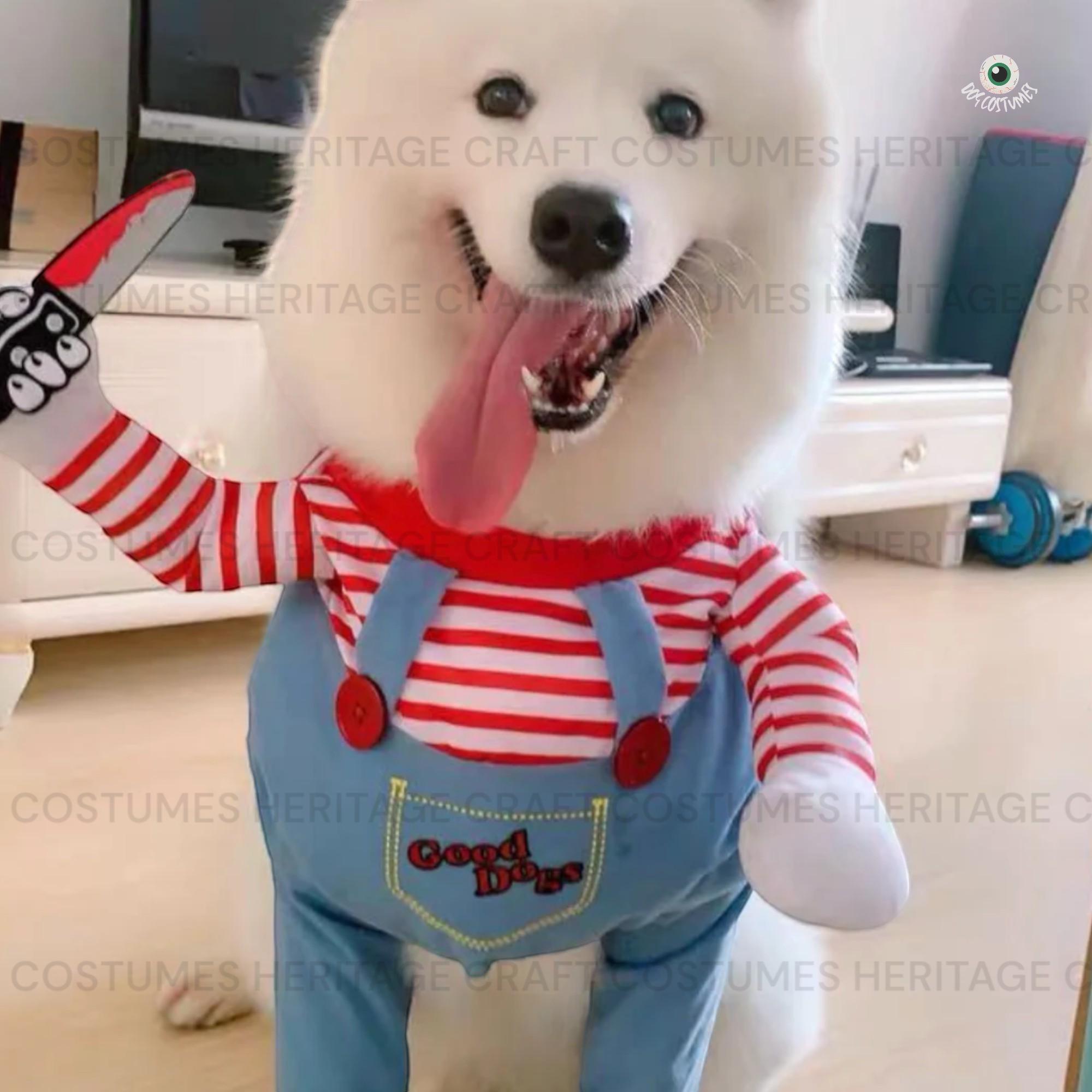 Chucky Dog Costume, Chucky Costume for Dog, Halloween Chucky Dog ...