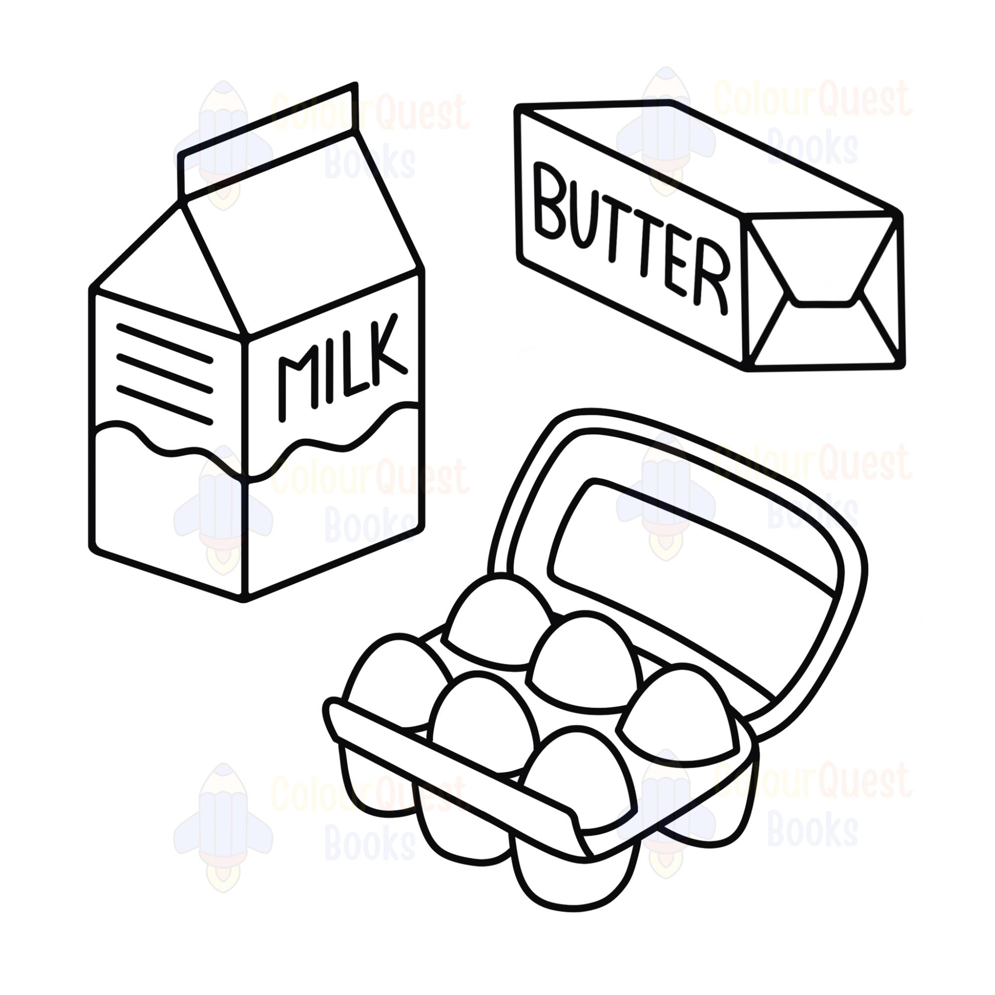 Baking Bold and Easy Printable Colouring Book: 32 Fun & Simple ...