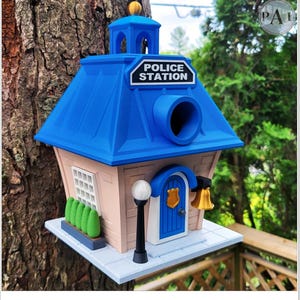 The Police Station Birdhouse - Etsy