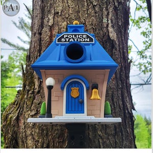 The Police Station Birdhouse - Etsy