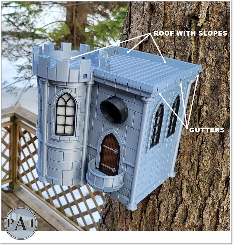 Majestic Castle Birdhouse, Outdoor Garden Decor - Etsy