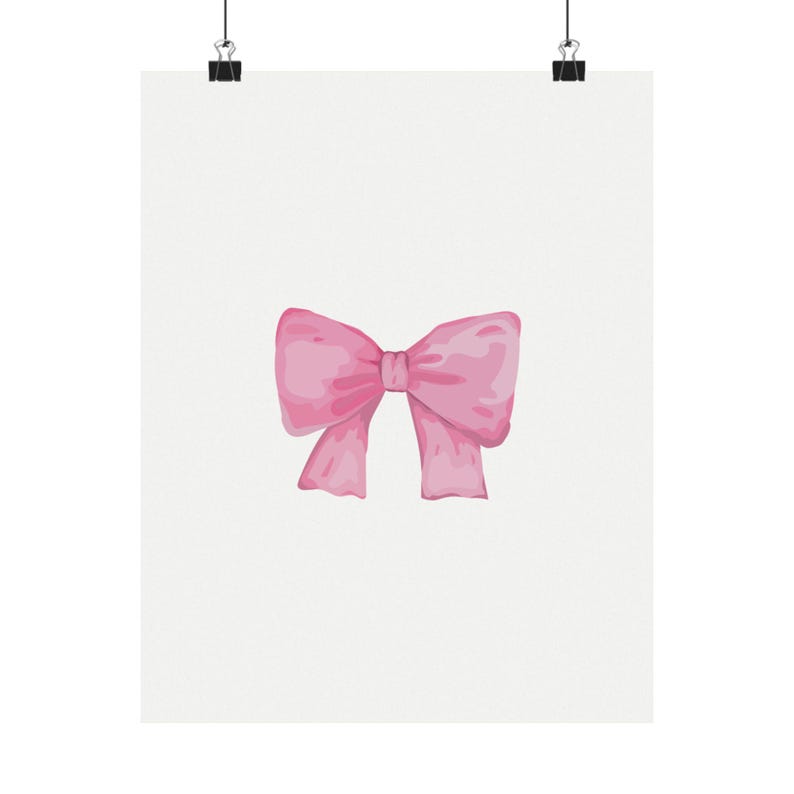 Pink Bow-poster - Etsy