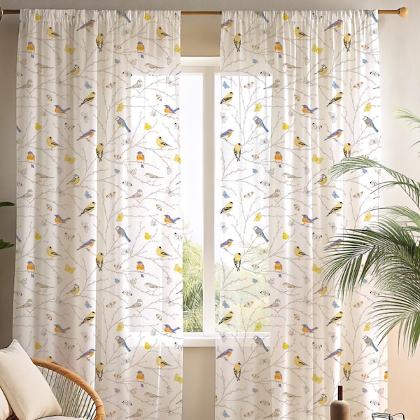 Bird Curtains - Etsy