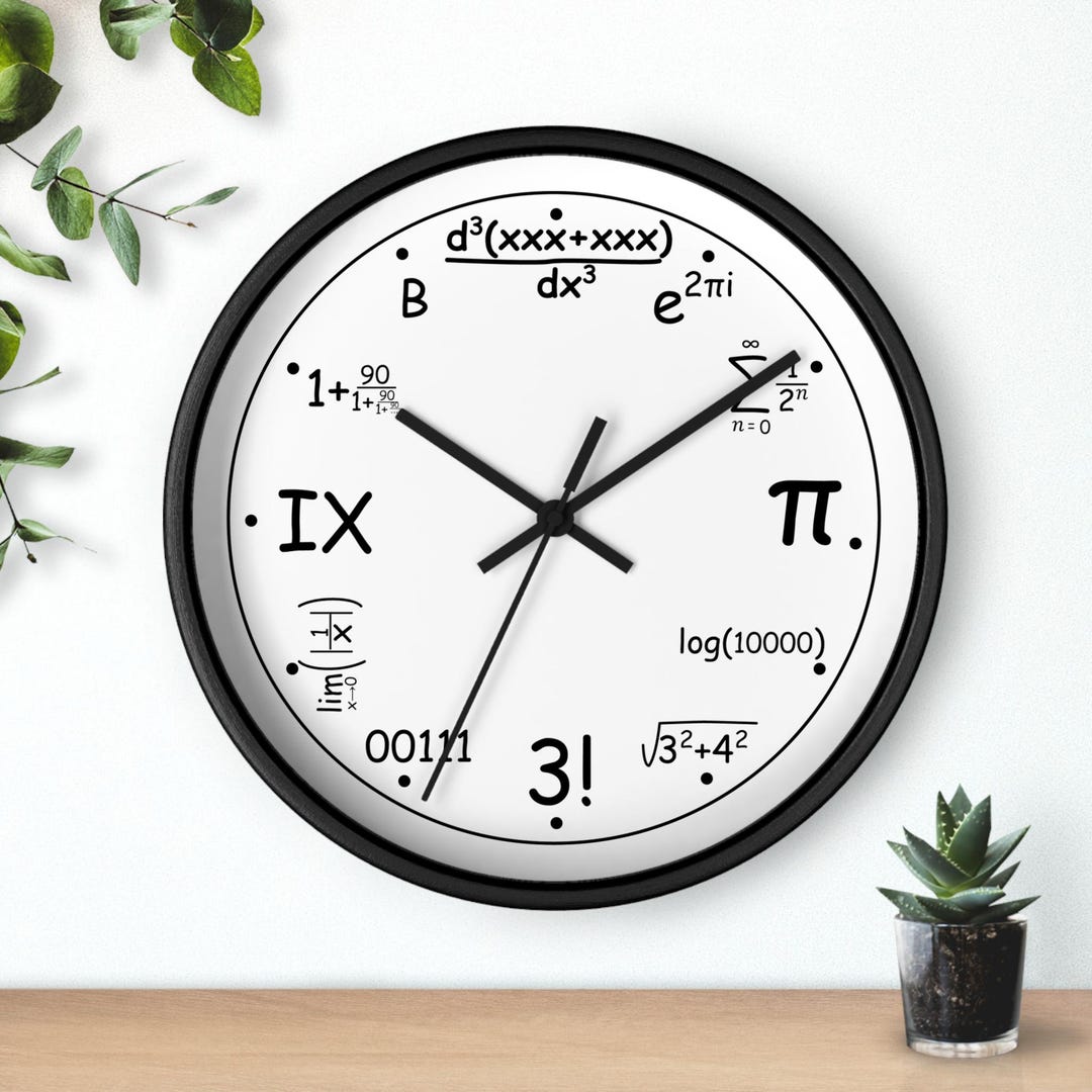Nerdy Math Wall Clock - Etsy