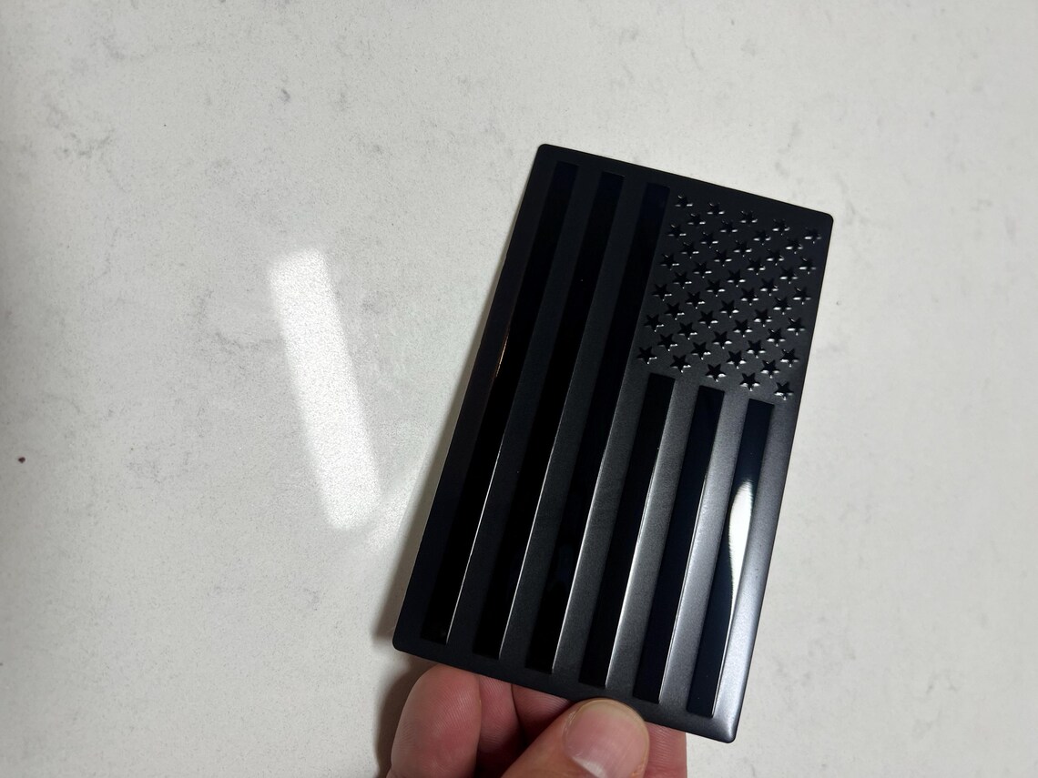 Matte Black American Flag Car Decal. Patriotic USA Bumper Sticker for ...