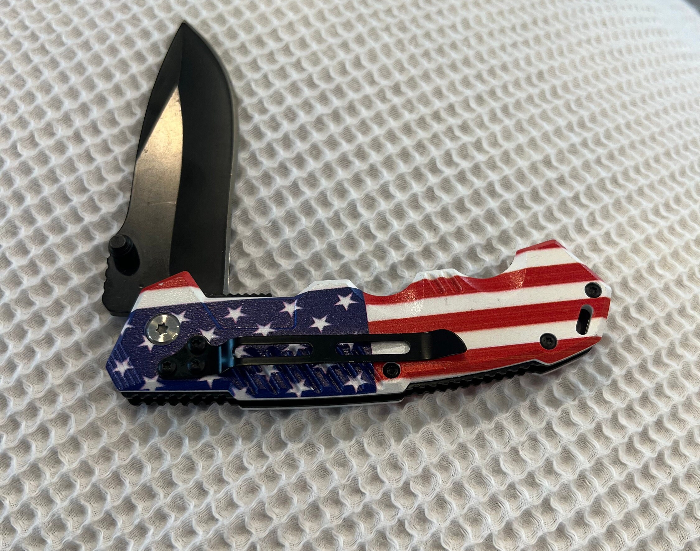 American Flag Pocket Knife: Patriotic USA Folding Knife - Etsy