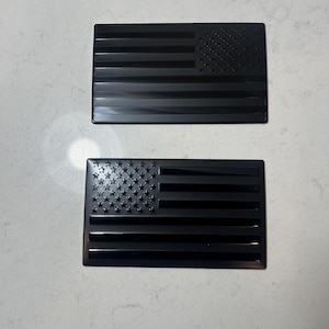 Matte Black American Flag Car Decal. Patriotic USA Bumper Sticker for ...