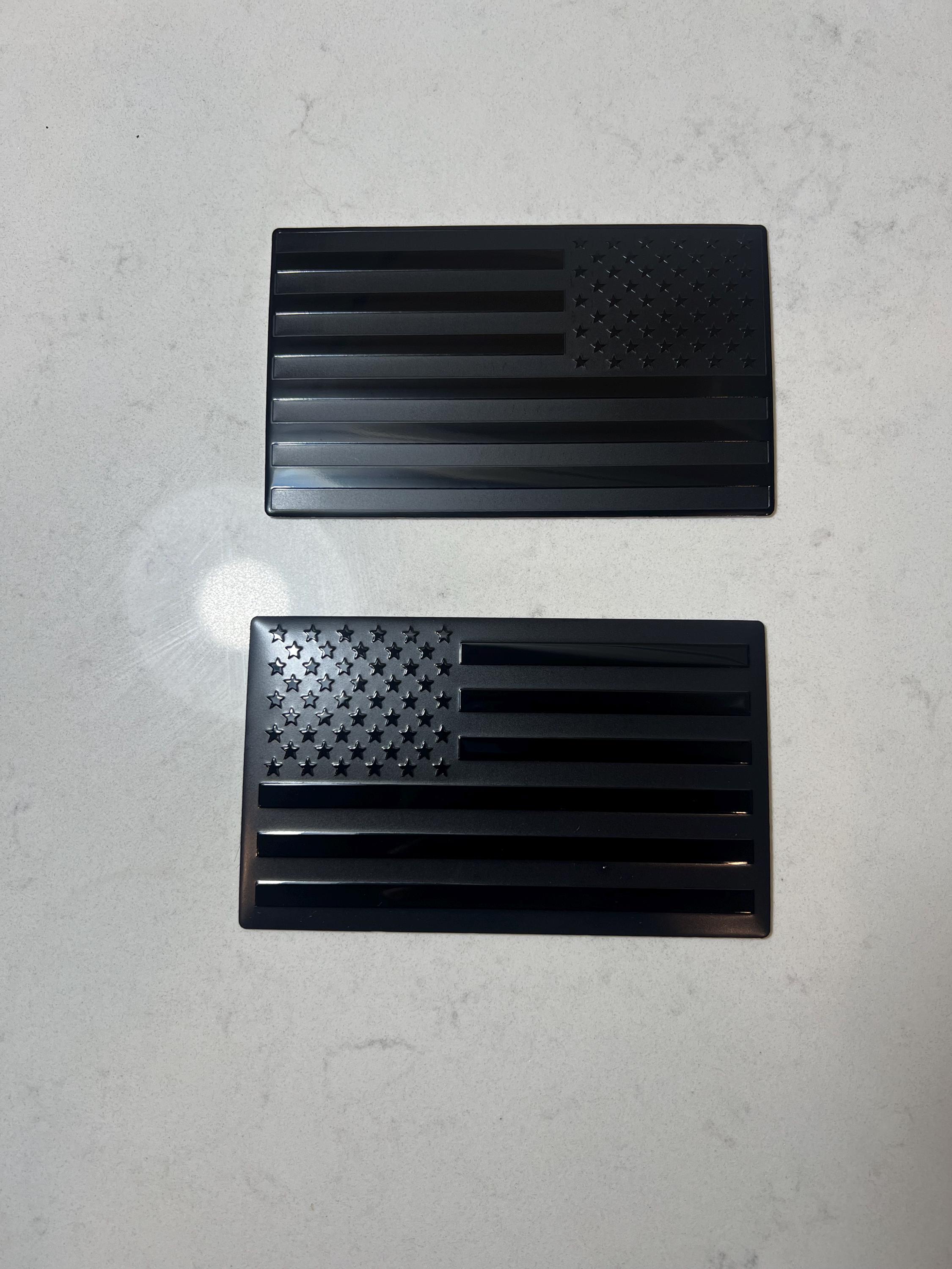 Matte Black American Flag Car Decal. Patriotic USA Bumper Sticker for ...