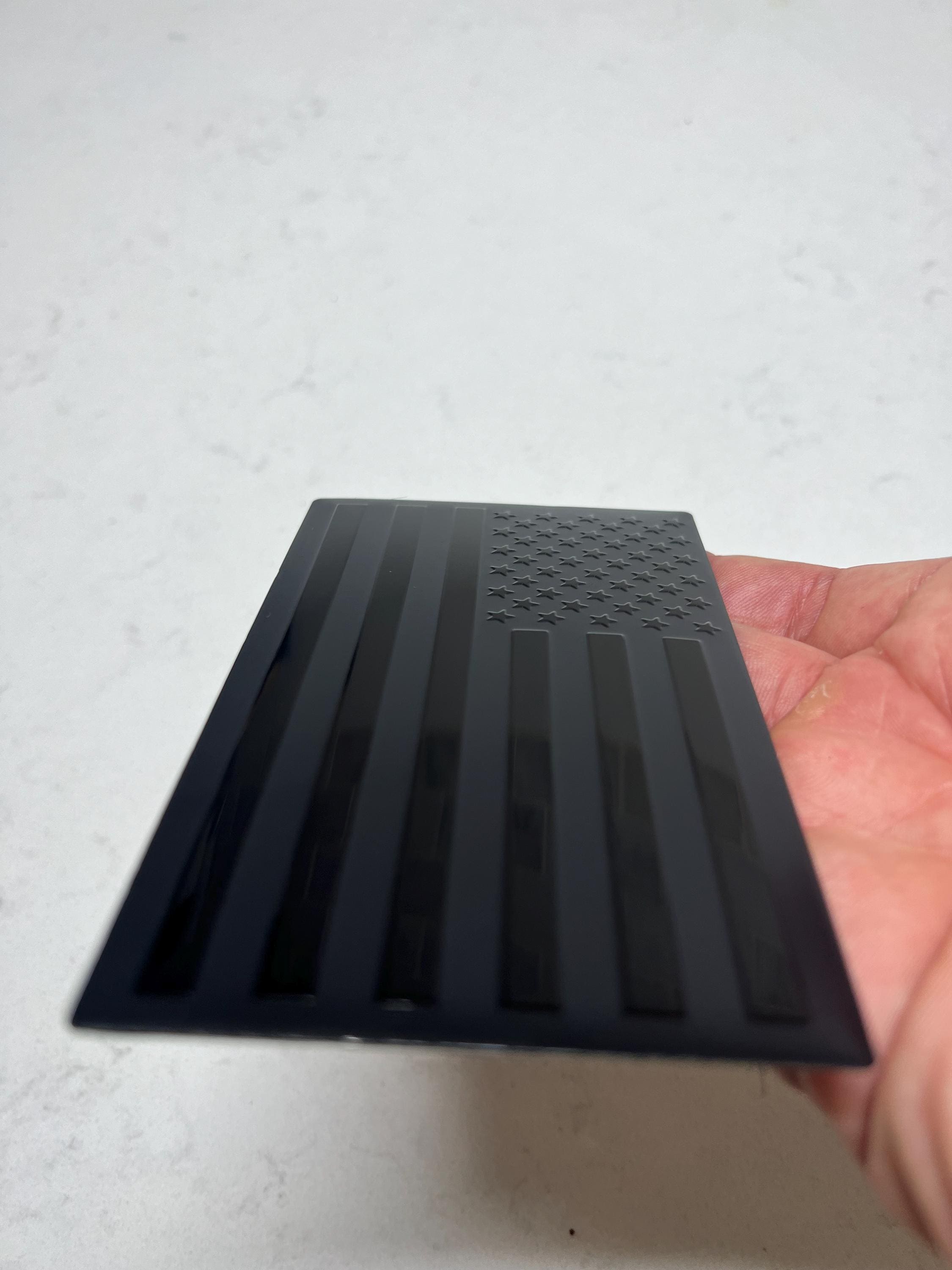 Matte Black American Flag Car Decal. Patriotic USA Bumper Sticker for ...