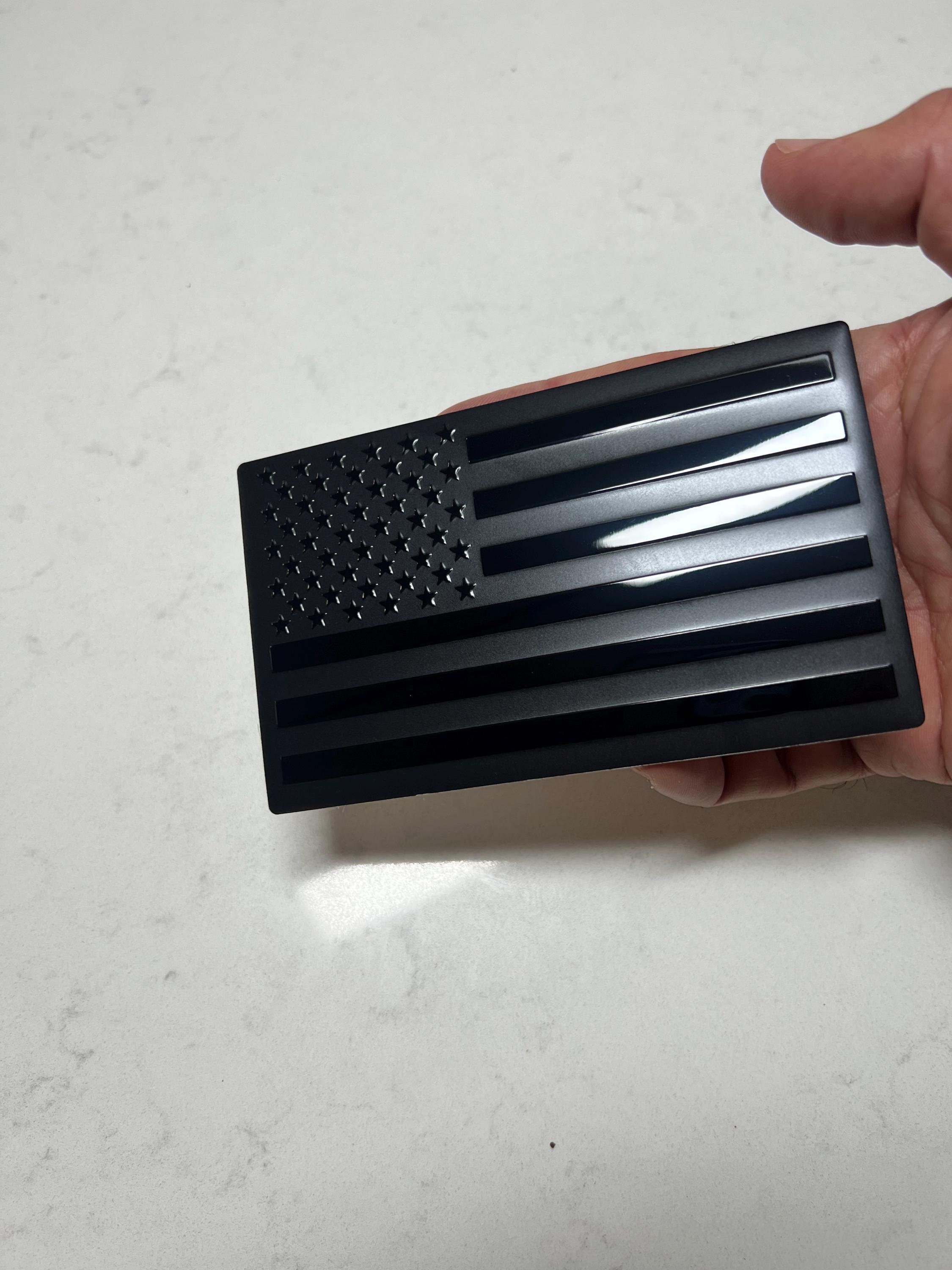 Matte Black American Flag Car Decal. Patriotic USA Bumper Sticker for ...