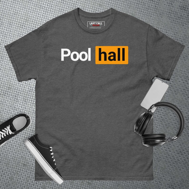 Pool Hall Logo Parody Tee Double Sided | Billiards Tshirt | Pool Player ...