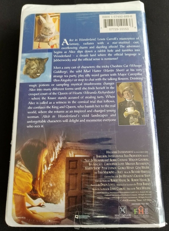 Alice In Wonderland Vhs 1999