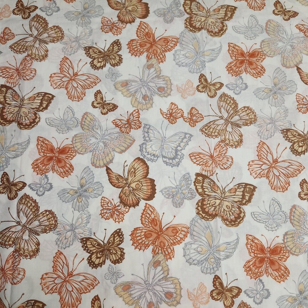 Vintage Burlington ‘amari Butterfly’ Pattern Twin Flat Sheet - Etsy