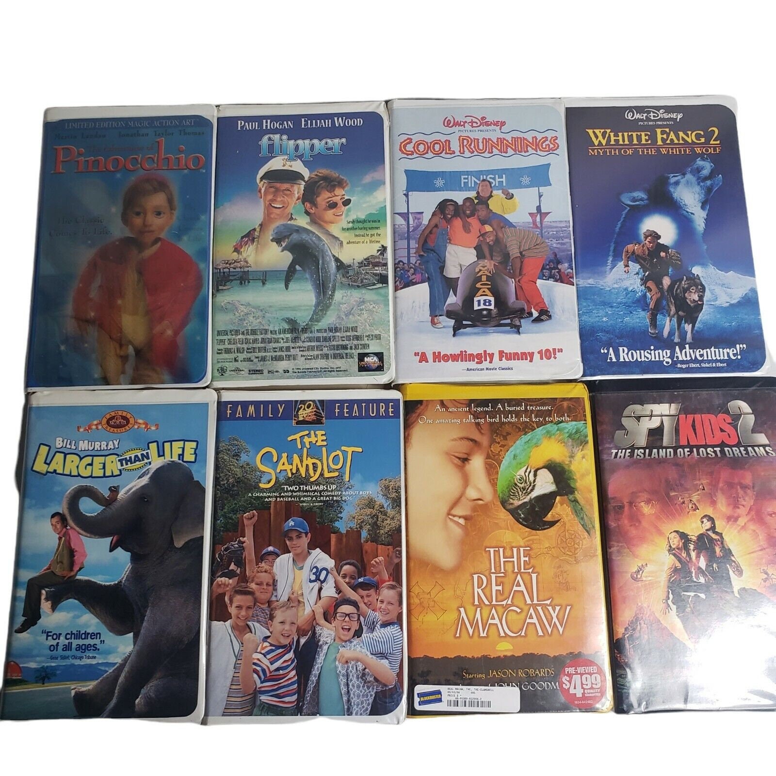 Lot of Kids Childrens VHS Clamshell Classic 90s Movies Larger Than Life ...