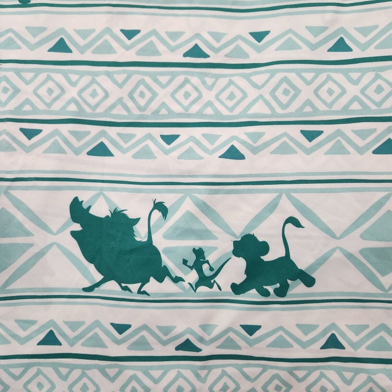 Disney El Rey León Twin Sábana Plana Ropa de Cama Blanco Turquesa Simba ...