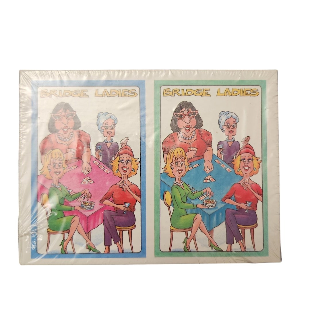 Vintage 90s Respect Your Elders Bridge Ladies Double Card Deck Game ...