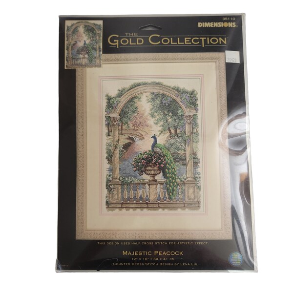 Dimensions Gold Peacock Cross Stitch - Etsy