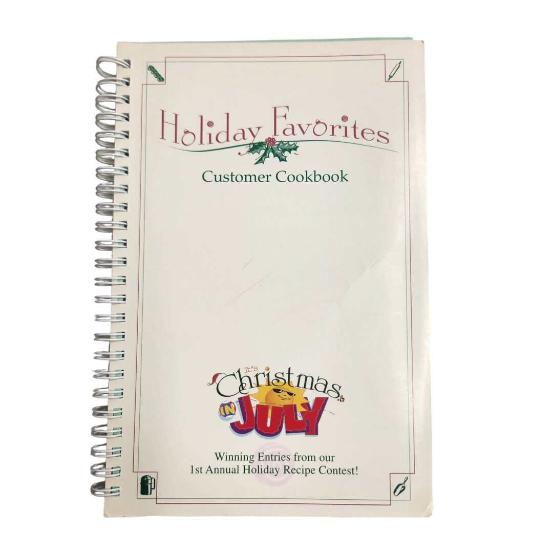 Vintage Holiday Favorites Spiral Customer Cookbook Christmas in July ...