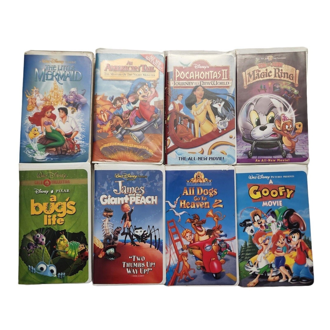 Kids VHS Clamshell Classic Cartoon Animation Movies Lot of 8 Bugs Life ...