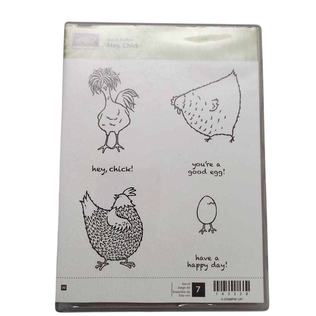 Stampin up HEY CHICK Chickens 7 Rubber Stamps - Etsy