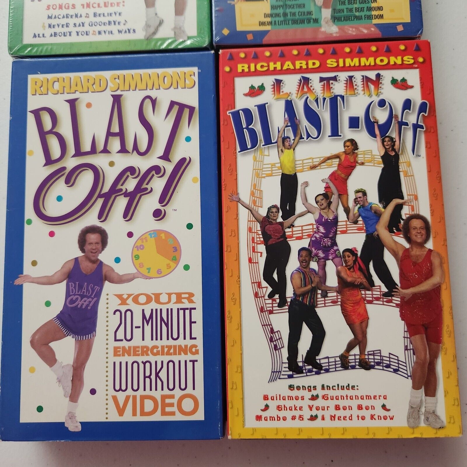 Lot of Richard Simmons Workout VHS Blast off Latin Mega Blast - Etsy