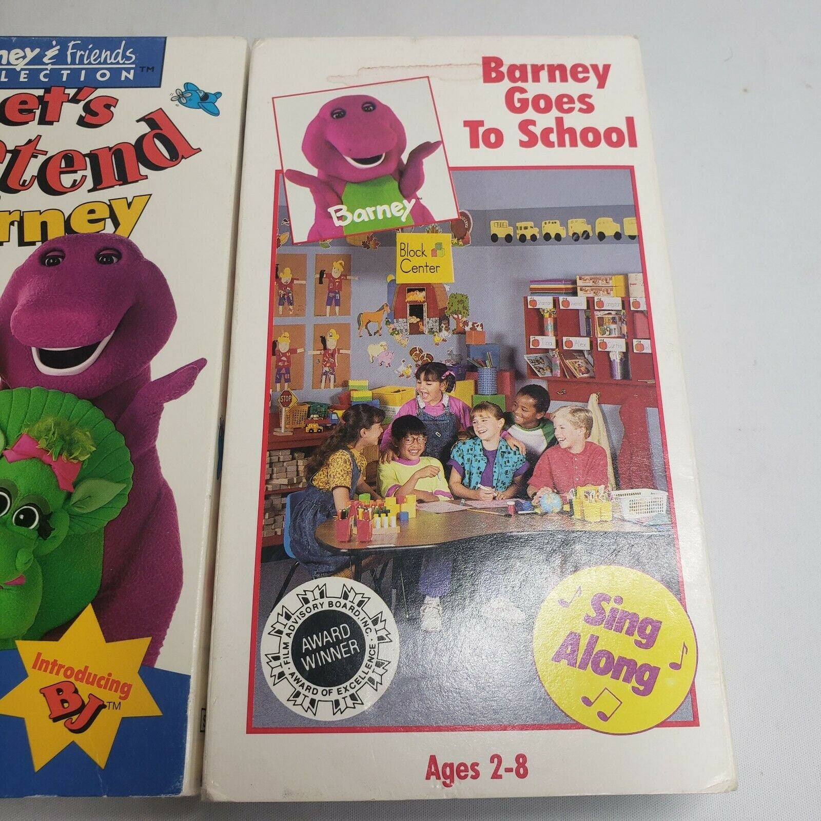Barney VHS Lot of 2 Movies Barney Goes to School Let's - Etsy