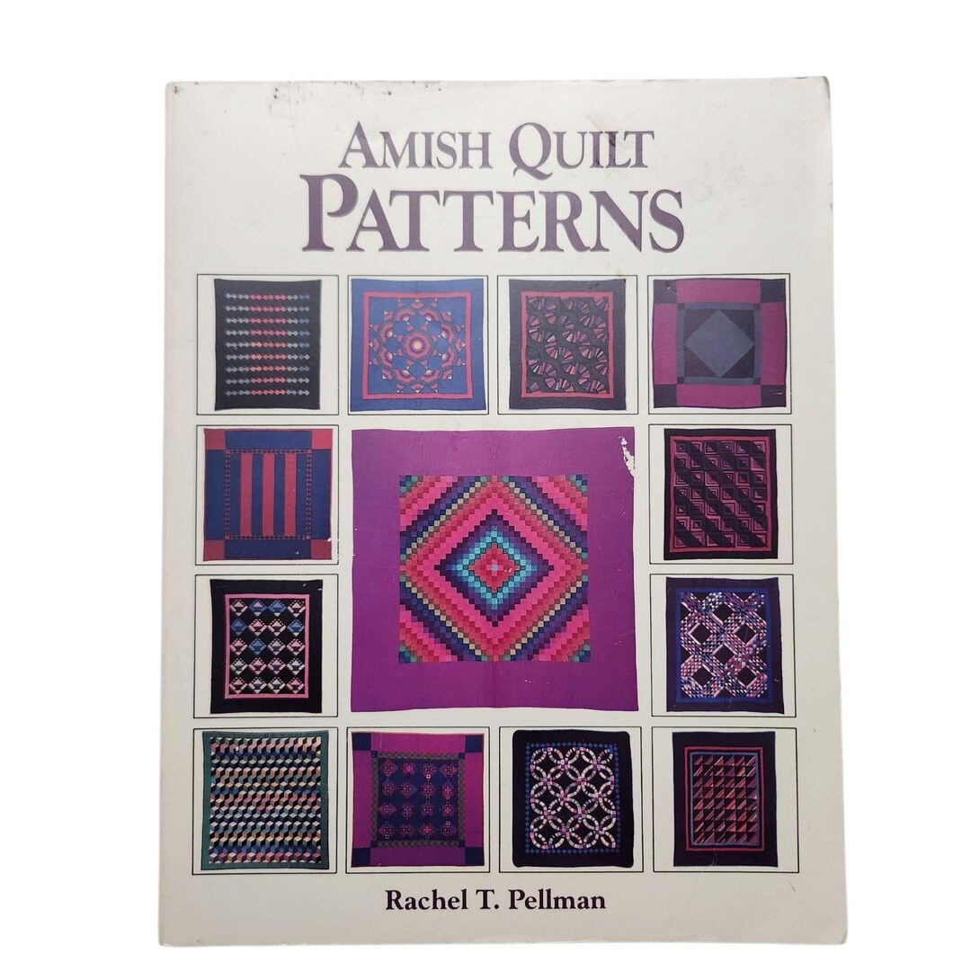 Amish Quilt Patterns Rachel T. Pellman Paperback Book Design Template ...