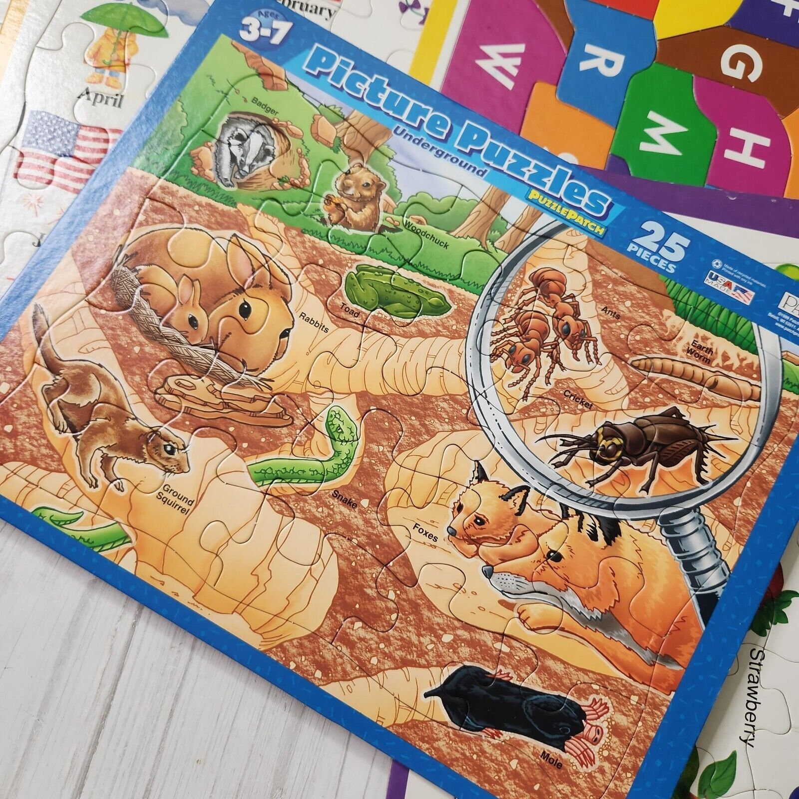 Vintage Playskool and Puzzle Patch Frame Tray Puzzles Lot of - Etsy