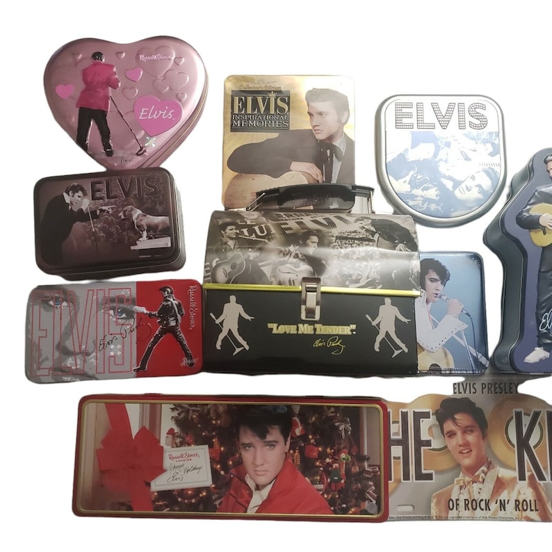 Vintage Elvis Tin Boxes Collection CD Tin Holders CD Memories ...