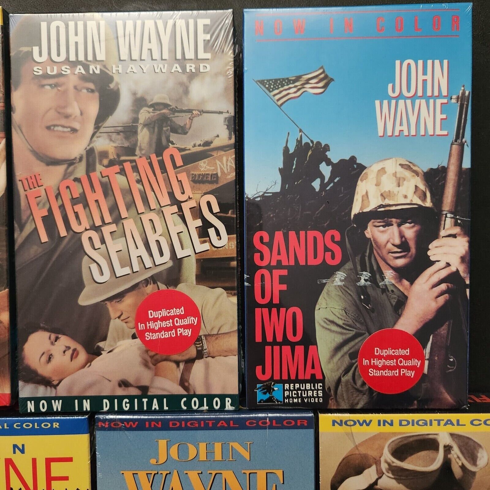 John Wayne VHS Movie Lot of 7 Movies Classics Westerns Color New ...